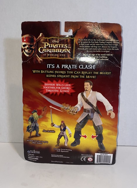 PIRATES OF THE CARIBBEAN Will Turner Action Figure Zizzle Disney Pirate ...