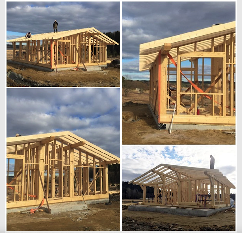 860 sq.ft PREFAB TIMBER FRAME KIT ENGINEERED WOOD HOUSE DIY BUILDING ...