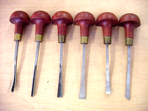 Set 6 Vintage Henry Taylor England Wood Carving Tool Sculpture Chisel ...