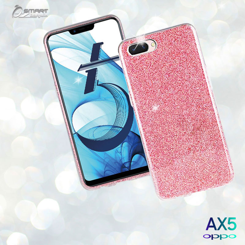 Pink Glitter Shining Bling TPU Jelly Gel Case Cover For Oppo AX5 / Oppo ...