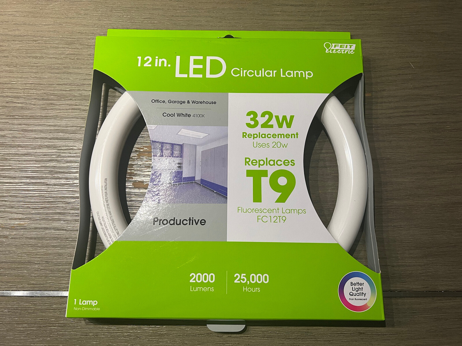 Feit Electric FC12T9 Cool White 32W Circular Lamp 12” LED Bulb (Pack of ...