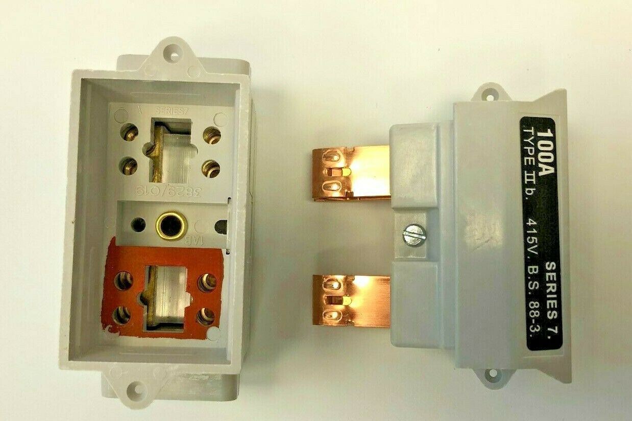 Henley Mains House Service Cut Out Fuse Carrier & Base 100AMP Rated ...