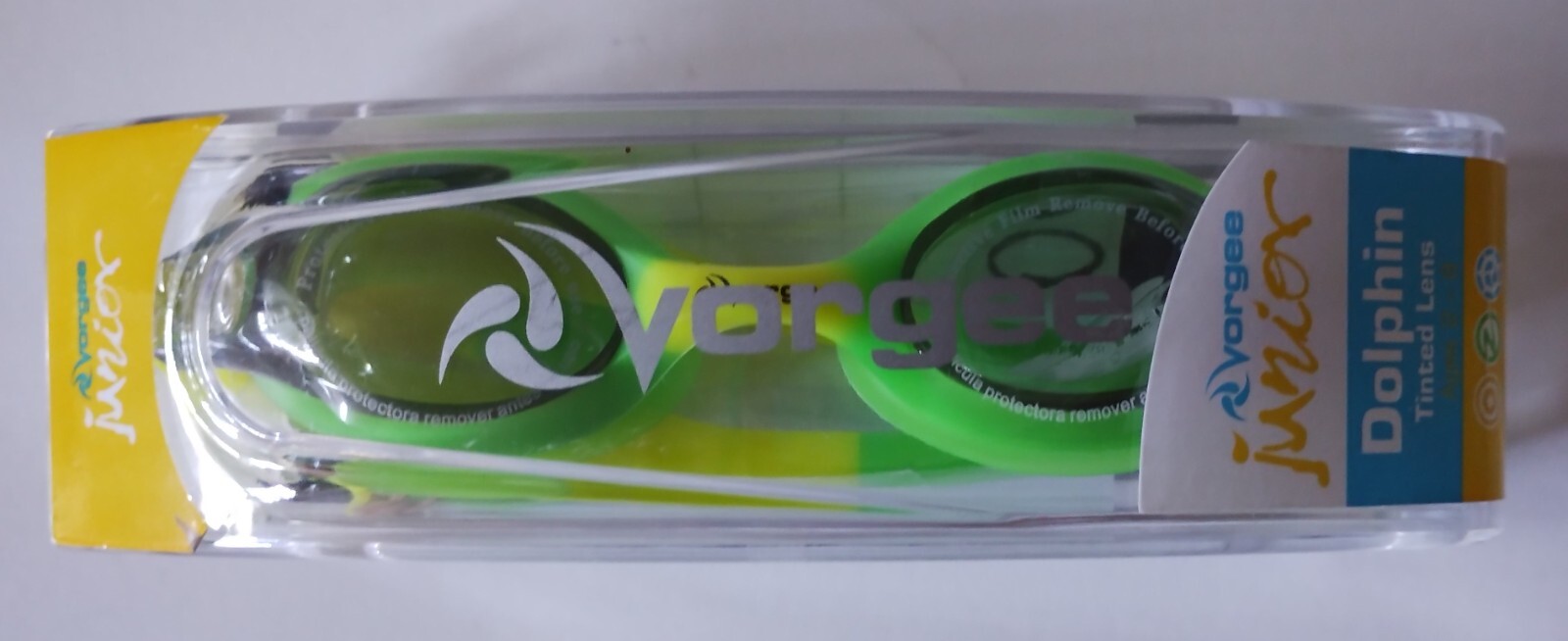 Vorgee Swimming Goggles Dolphin Junior Almond Shaped Tinted Lens ...