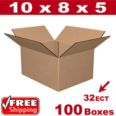 100- 10x8x5 Cardboard Boxes Mailing Packing Shipping Box 32ECT ...