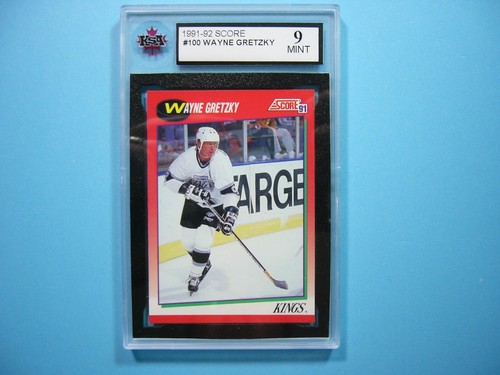 1991/92 SCORE NHL HOCKEY CARD #100 WAYNE GRETZKY KSA 9 MINT SHARP!! 91/ ...