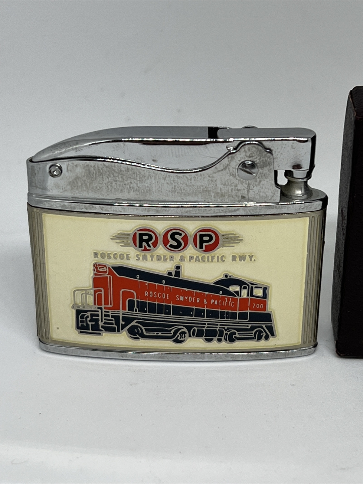 ROLEX Roscoe Snyder Pacific RSP Railway FLAT ADVERTISING TRAIN LIGHTER ...