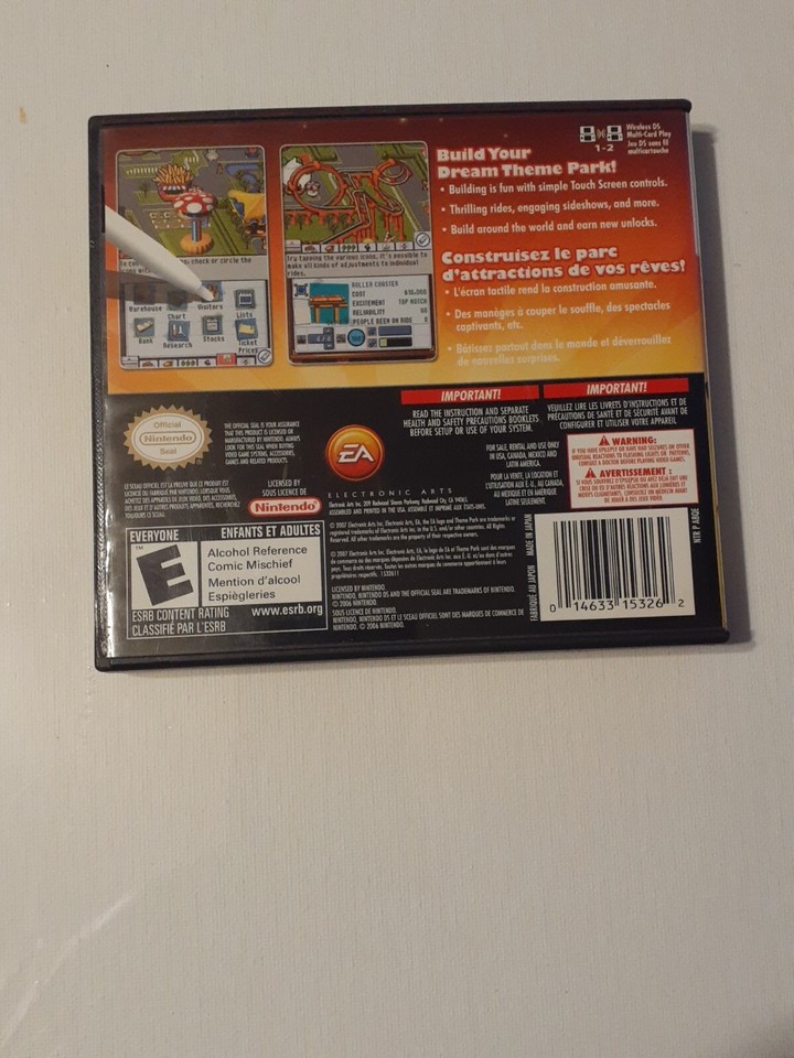 Nintendo DS Theme Park Game 14633153262| eBay