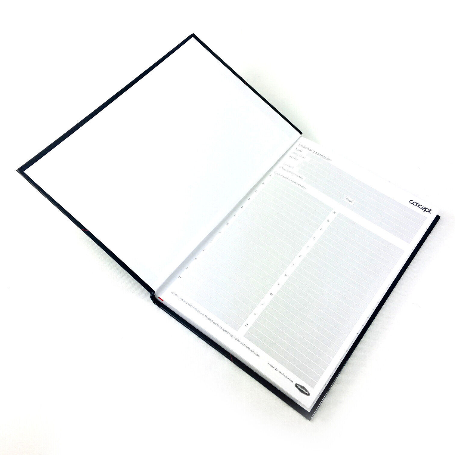 A-Z Indexed Notebook Ruled Lined Hard Cover Address Book 192 Pages ...