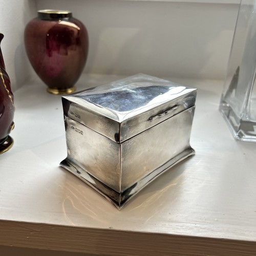 Henry Williamson Ltd Sterling silver playing card box 284 Grams total ...