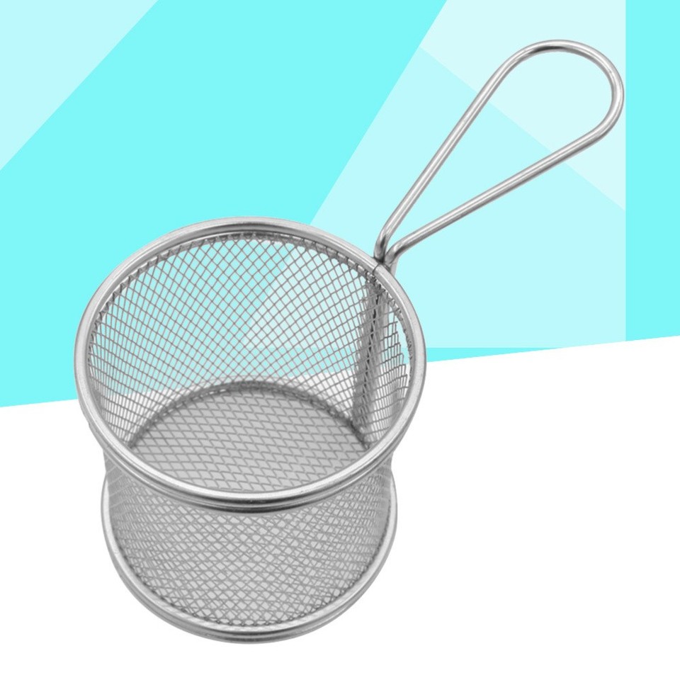 Stainless Steel Net Basket Chips Frying Strainer Food Colander Mesh | eBay