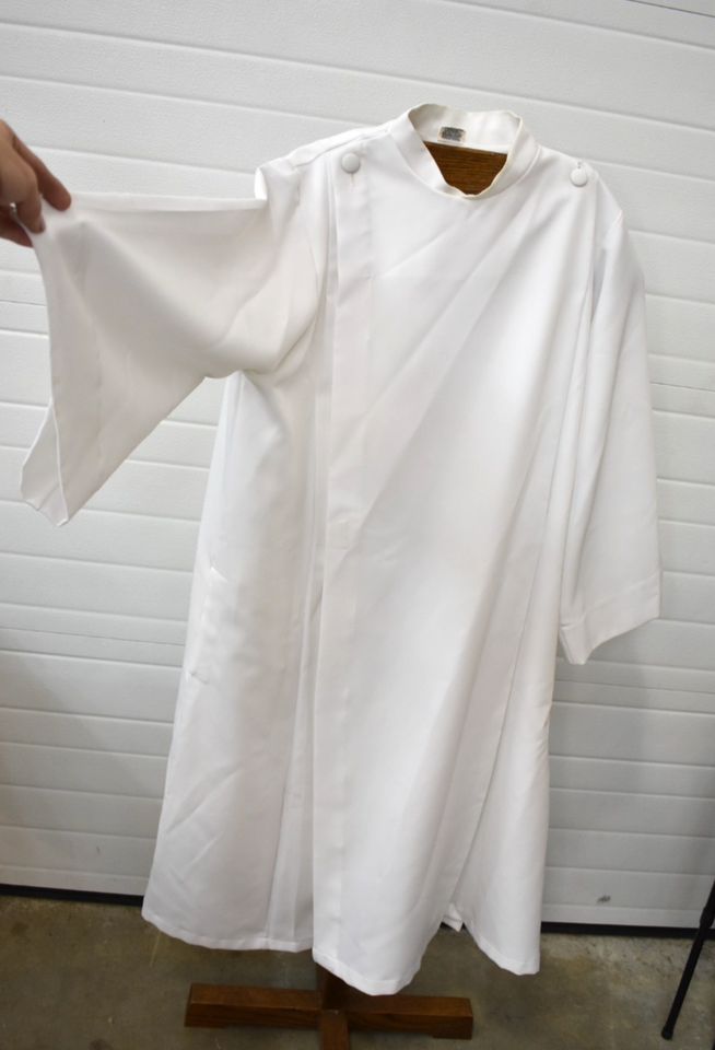 Used White Alb, Church Vestment, Abbey Brands, 52" long (#1959) Chalice ...