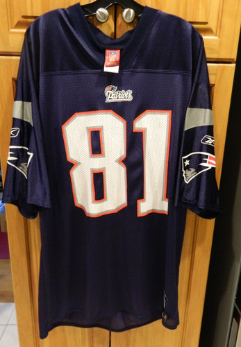 Reebok Men's Randy Moss NE Patriots Pats NFL Blue Football Jersey Large ...