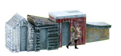 N Scale Hobo Shanties run down homeless structure Comes PAINTED 1/160 ...
