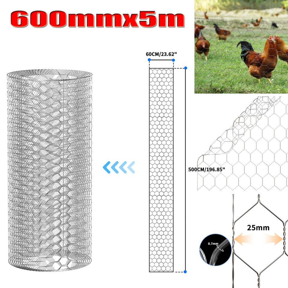 Wire Mesh Chicken Wire Mesh Roll Fine Wire Mesh Welded Wire Mesh galvanised 5M | eBay UK