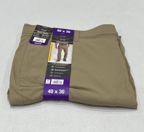 Weatherproof Vintage Men’s Performance Weather-Flex Tech Pants, Tan ...