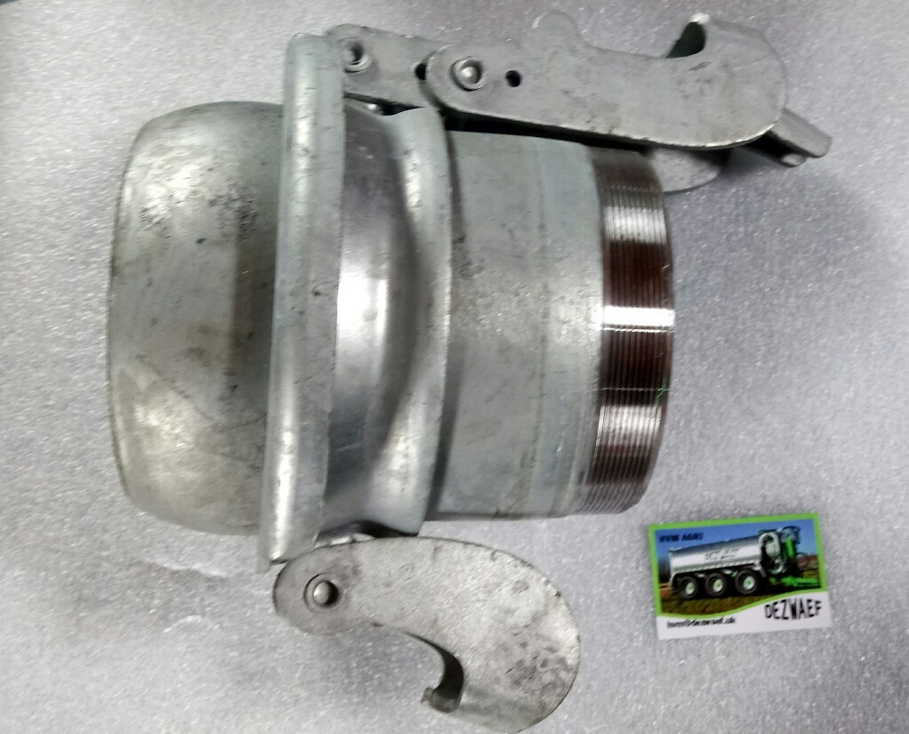 6" Bauer male coupling 6" thread fits gate valve slurry tanker w hooks ...