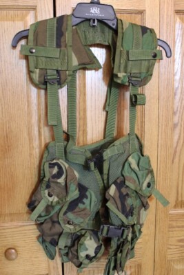US Military Issue Load Bearing Vest LBV Magazine Equipment Woodland ...
