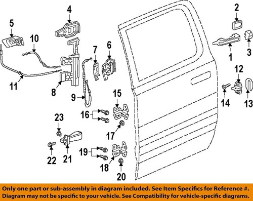 CHRYSLER OEM 11-23 1500,Charger,Cherokee Rear Door Lock Hardware-Latch ...
