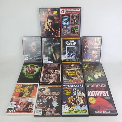 Huge Lot Classic Horror Films, 38 Films Undead Vampire Creepshow ...