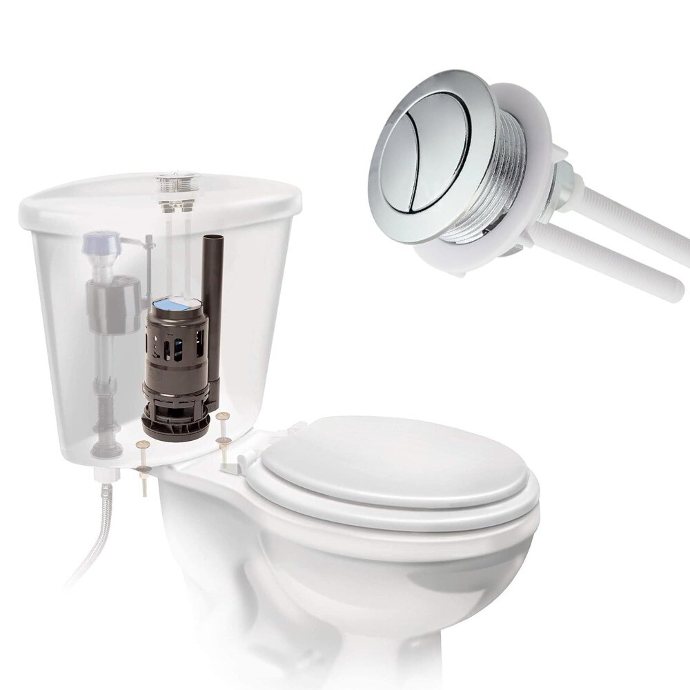 1pc Round Valve Dual Push Flushing Button Toilet Flusher Closestool | eBay