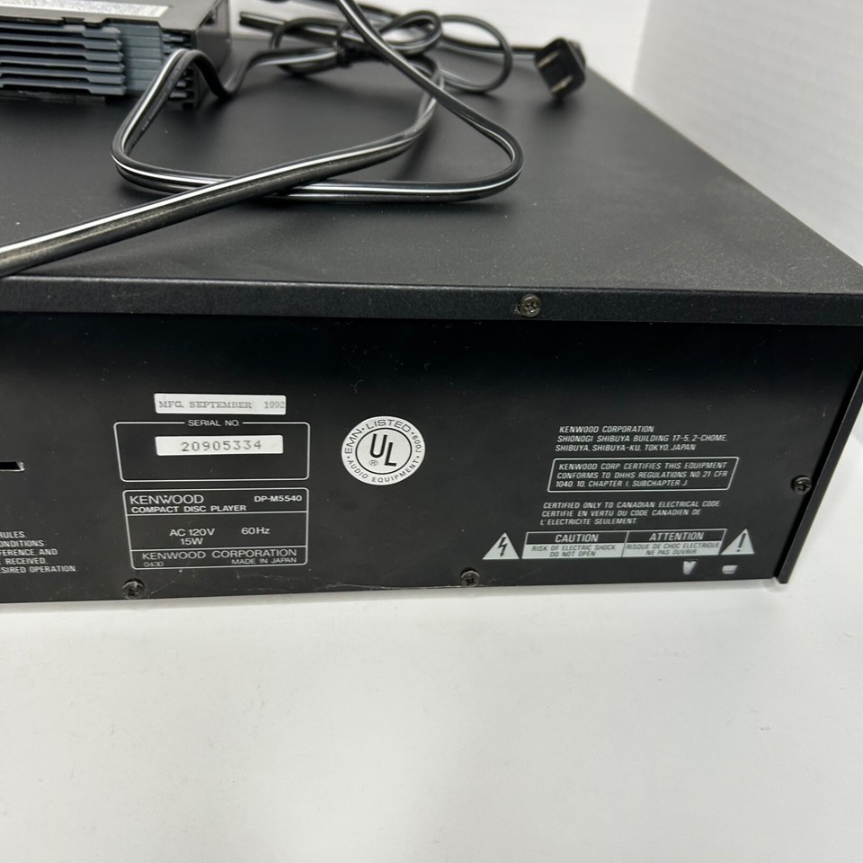 Kenwood DP-M5540 Multiple Compact Disc 6 Disc CD Player Tested Works No ...