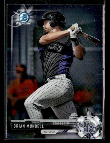 2017 Bowman #BCP86 Brian Mundell Chrome Prospects Card Colorado Rockies ...