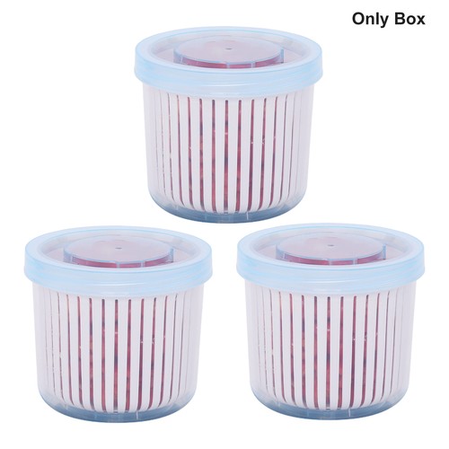 3packs Fresh Keeping Berry Storage Container With Lids Kitchen For ...