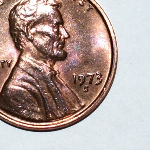 1973 S Penny Pillars, Memorial, Mint E Rim Error Red Toning ...