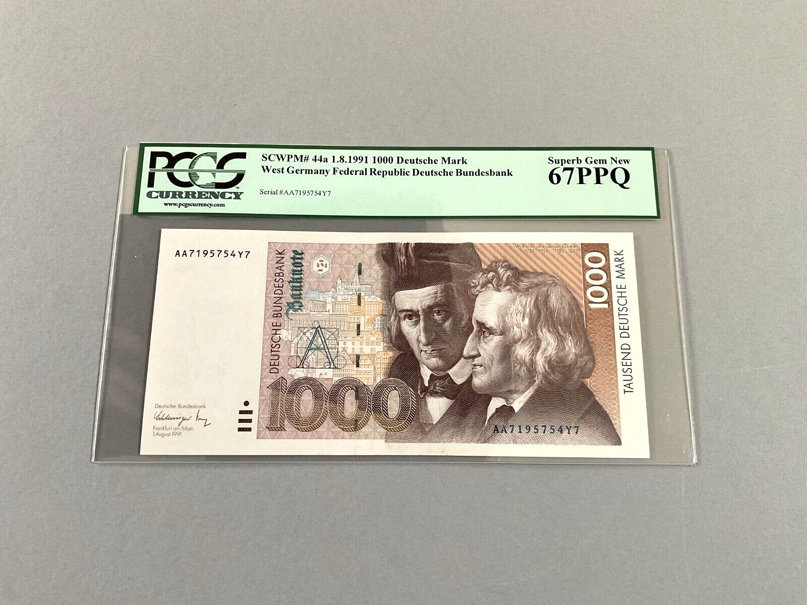 Germany Federal Republic 1,000 Deutsche Mark P-44a 1991 PCGS 67 PPQ | eBay