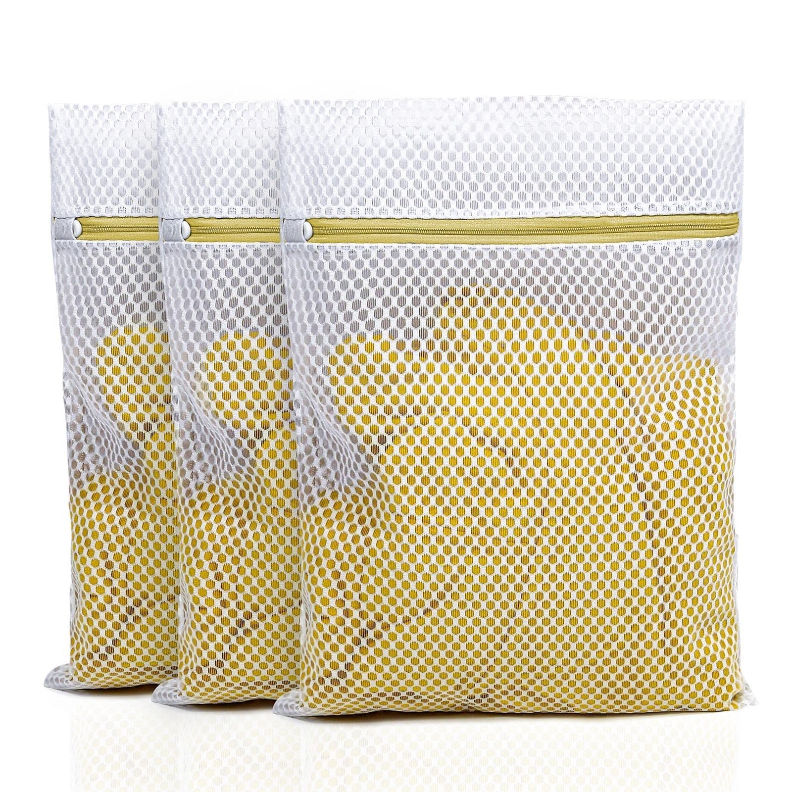 Medium White Mesh Laundry Bag with Zipper - 12" x 16", Delicates | eBay