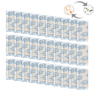 32 Packets 10g Gram Silica Gel Desiccant Pack Moisture Absorber Drying ...