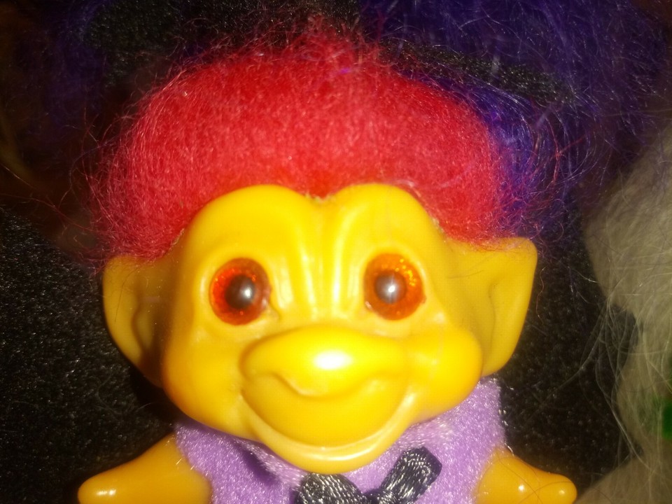 Vintage Halloween BAT Troll 1960's Purple Pink hair RaRe Scandia dam ...