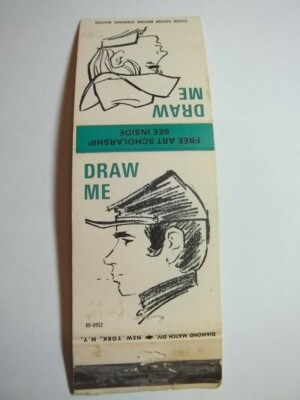 Matchbook Cover Draw Me Civil War Soldier Art Instruct School ...