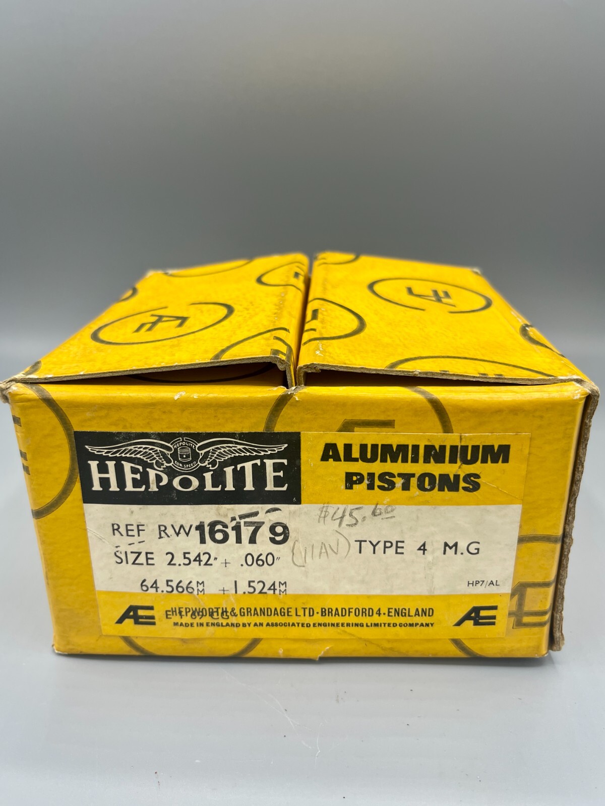4 HEPOLITE ALUMINUM PISTONS Type 4 MG Austin Healey Morris Minor #16179 ...