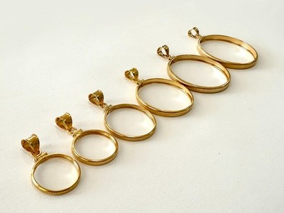 Authentic 14k Gold Filled Screw Top Bezel with Coin Edge 6 Sizes | eBay