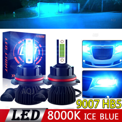 9007 Ice blue LED Headlight Hi/Lo Bulbs for Ford F-150 1992-2003 F-250 ...
