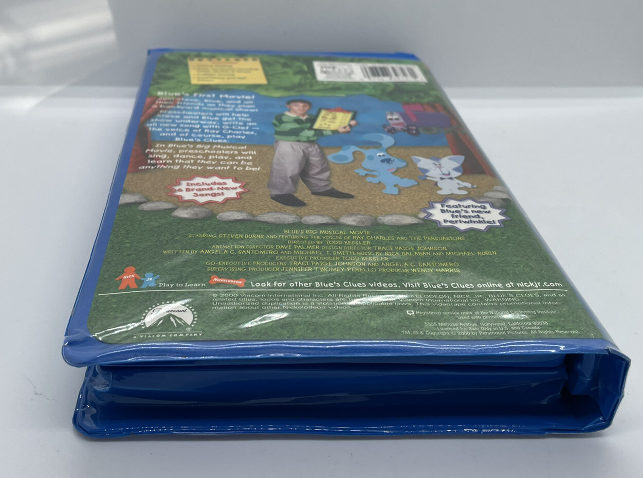 Blue's Clues - Blue's Big Musical Movie (VHS, 2000) Clamshell Case Nick ...