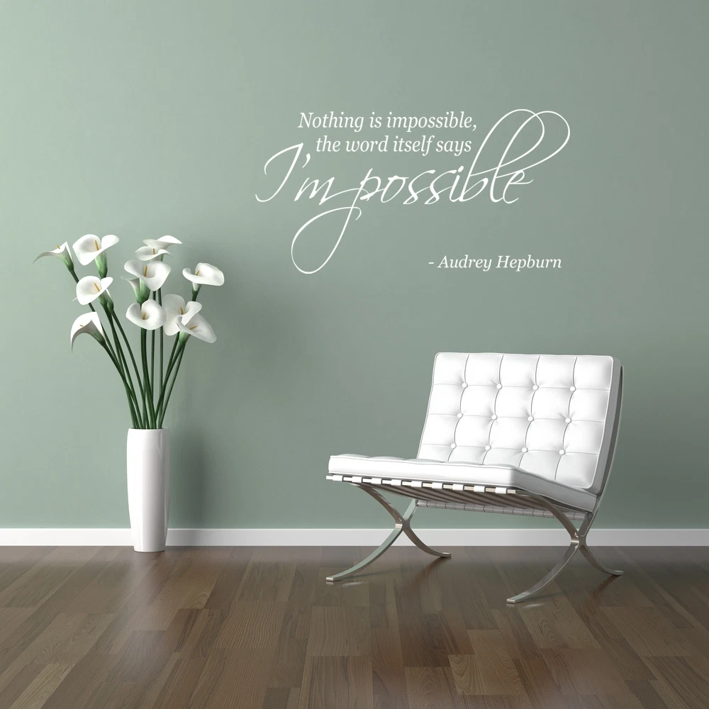 Audrey Hepburn Quotes Nothing Is Impossible Wallpaper