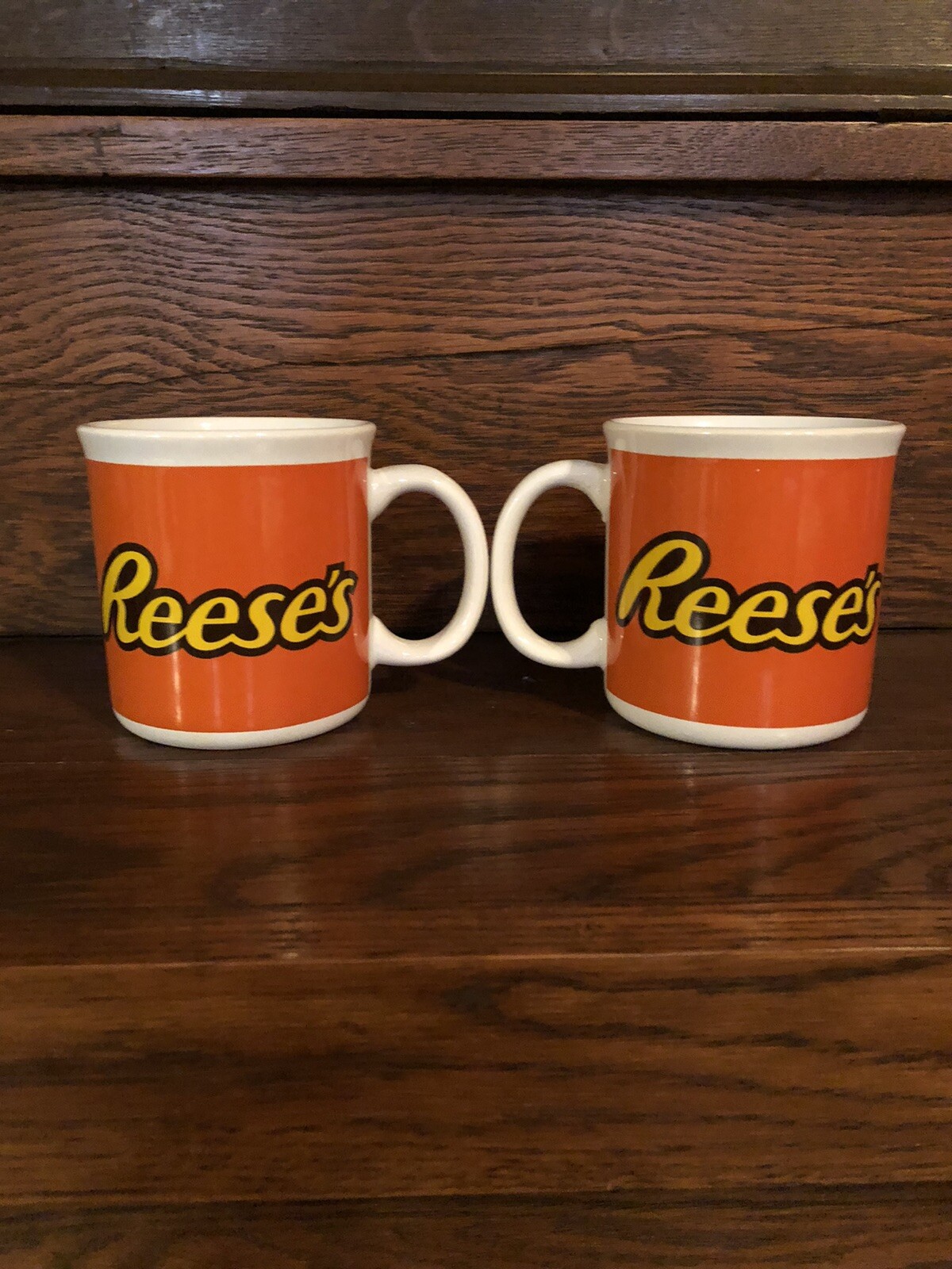 Reese's Mug Set of 2 Orange Ceramic Coffee Cups by Galerie Official ...