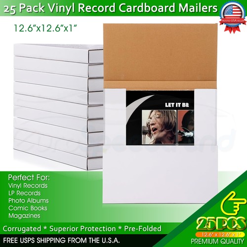 Vinyl Record Mailer LP White Shipping Boxes 12" Album Book Cardboard ...