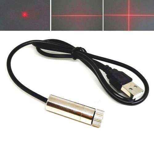 Focusable 650nm 30mW Dot Line Cross Red Laser Diode Module 5V USB Power ...