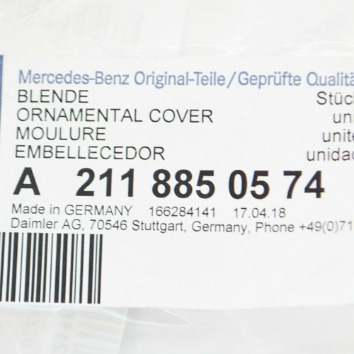 NEW MB E-CLASS W211 FRONT BUMPER LEFT DECORATIVE STRIP A2118850574 OEM ...