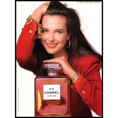1988 Chanel No Number 5 Perfume Vintage Print Ad 80s Fashion Brunette ...