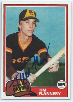 Tim Flannery signed 1981 Topps baseball card San Diego Padres autograph ...