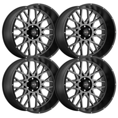 (Set-4) Vision 412 Rocker 24x12 8x170 -51mm Anthracite Black Wheels 24 ...
