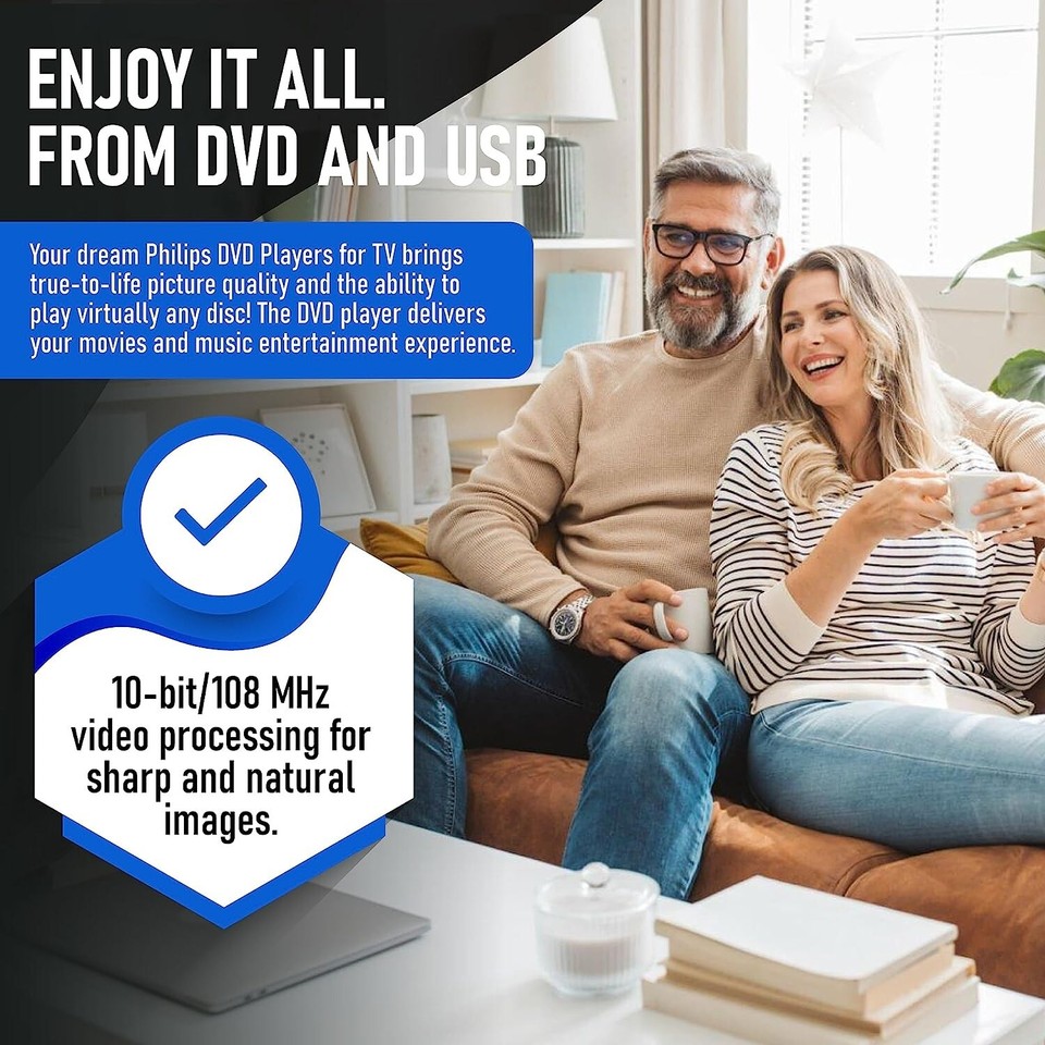 Philips DVD Players for Smart TV with HDMI Port CD Player for Home ...
