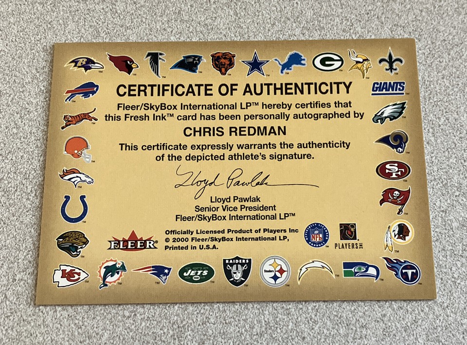 2000 Fleer Autographics RC Auto Chris Redman Louisville Cardinals | eBay