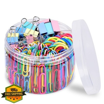 Sopito Paper Clips Binder Clips 300pc Assorted Sizes Rubber Bands Set ...