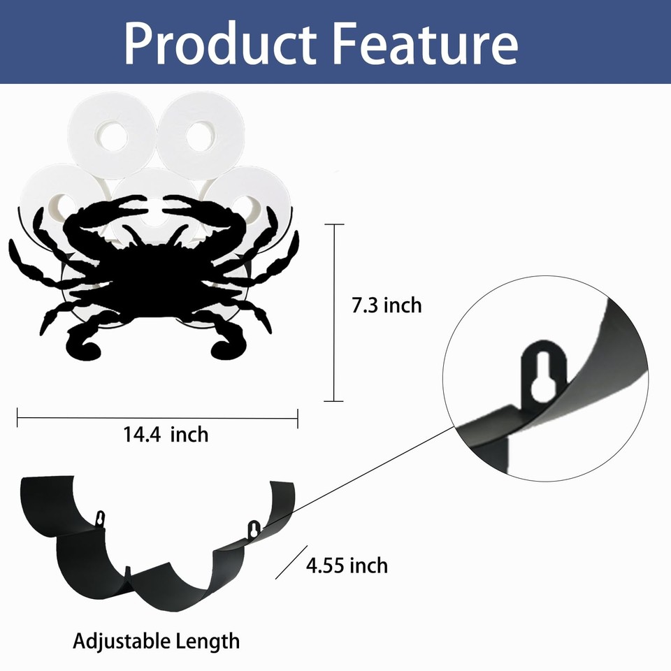 Crab Toilet Tissue Holder,Animal Paper Holders,Decorative Metal Papers ...