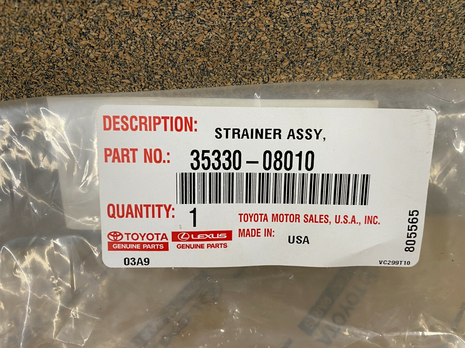 TOYOTA GENUINE OEM FACTORY TRANSMISSION OIL STRAINER 3533008010 | eBay